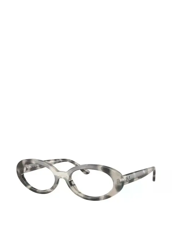 Ray-ban Tortoiseshell-pattern Oval Frame Glasses