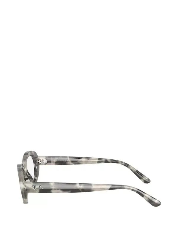 Ray-ban Tortoiseshell-pattern Oval Frame Glasses