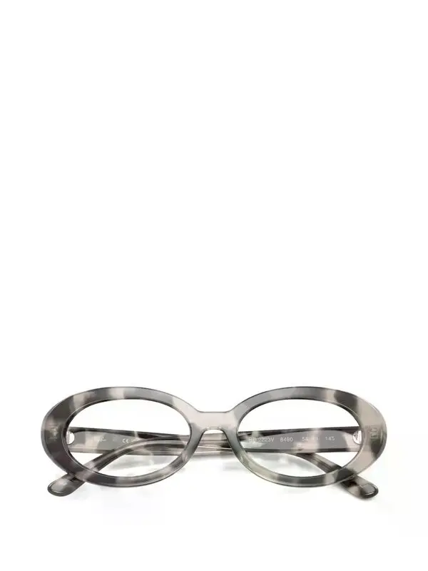 Ray-ban Tortoiseshell-pattern Oval Frame Glasses