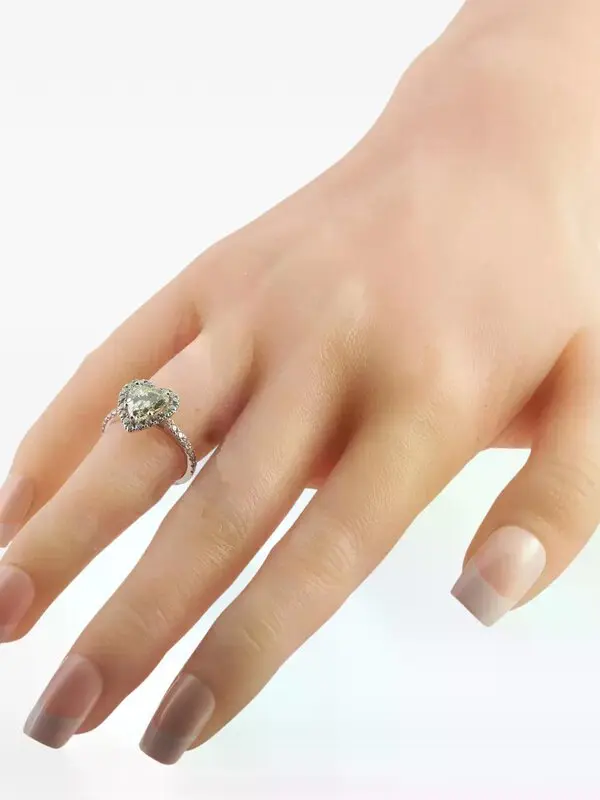 LB EXCLUSIVE Heart-cut Diamond Ring - Silver
