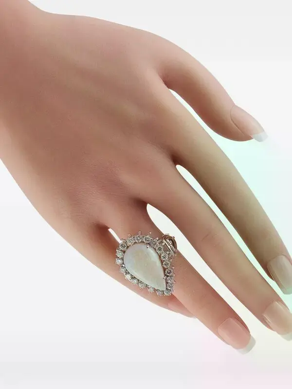 LB EXCLUSIVE Diamond And Opal Ring
