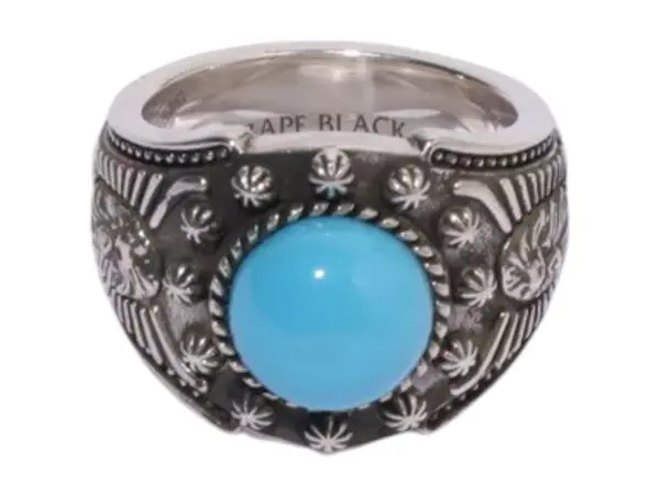 A BATHING APE Navajo Turquoise Ring - Silver
