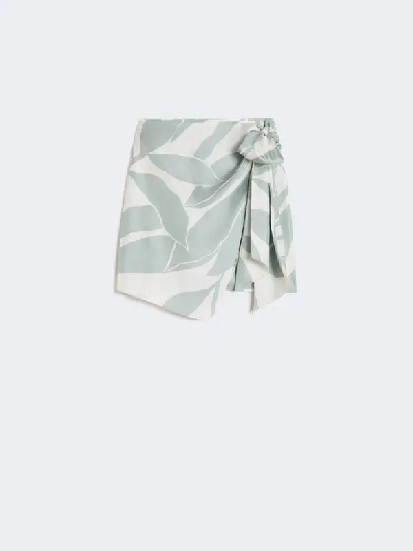 Max Mara Printed Twill Mini Skirt - Silk
