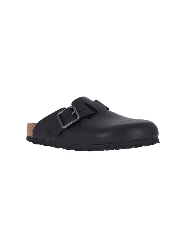 BIRKENSTOCK Boston Wire Buckle Mules - Black