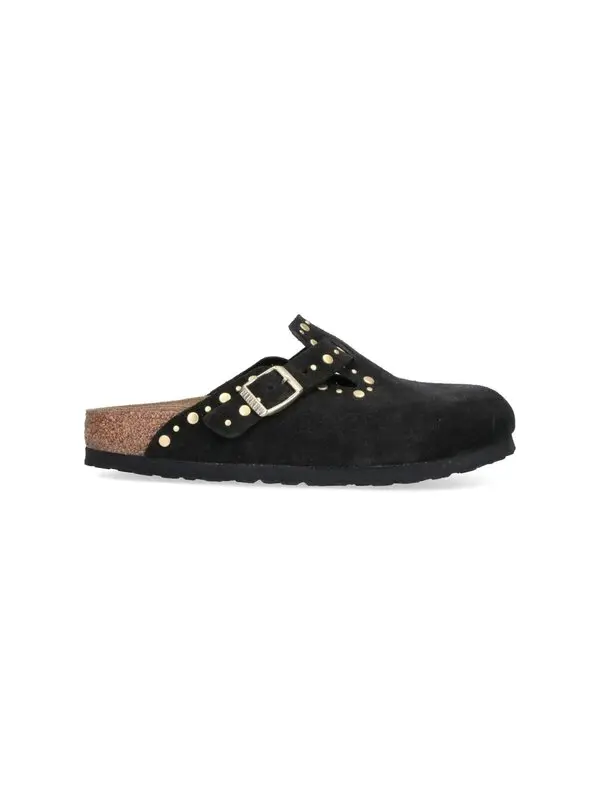 BIRKENSTOCK Boston Rivets Mules - Black