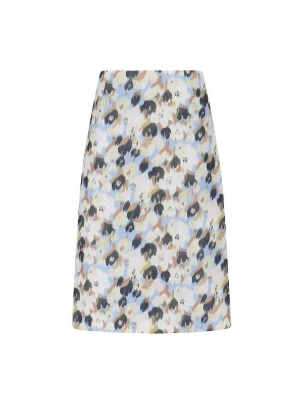 Marni Midi Silk Skirt With Floral Print
