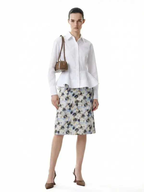 Marni Midi Silk Skirt With Floral Print