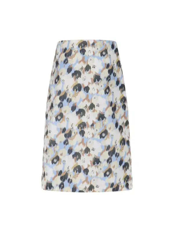 Marni Midi Silk Skirt With Floral Print