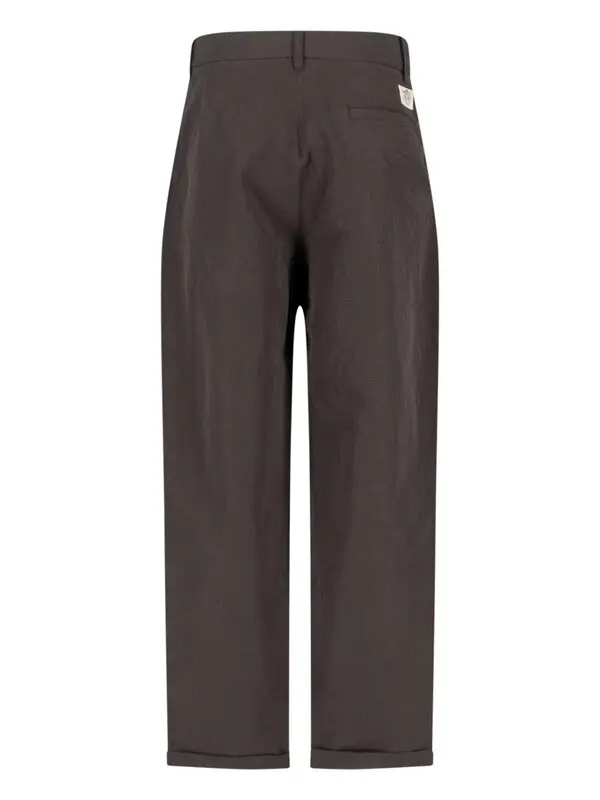 RANRA Cotton And Linen Blend Trousers - Brown