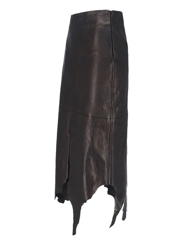 DIESEL® Leather Midi Skirt