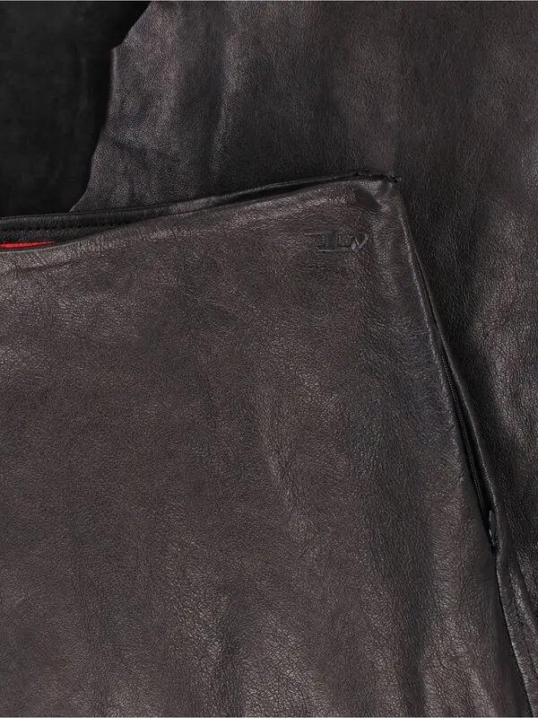 DIESEL® Leather Midi Skirt
