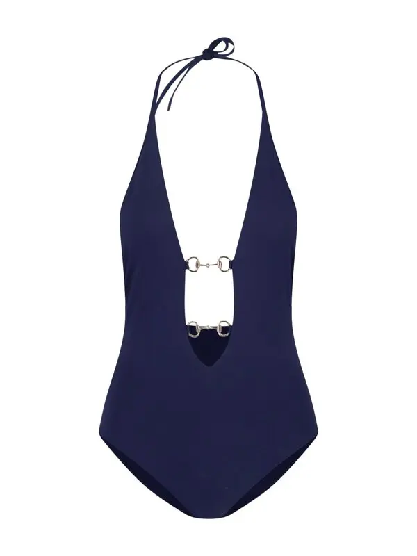 Gucci Horsebit One-piece Swimsuit - Blue