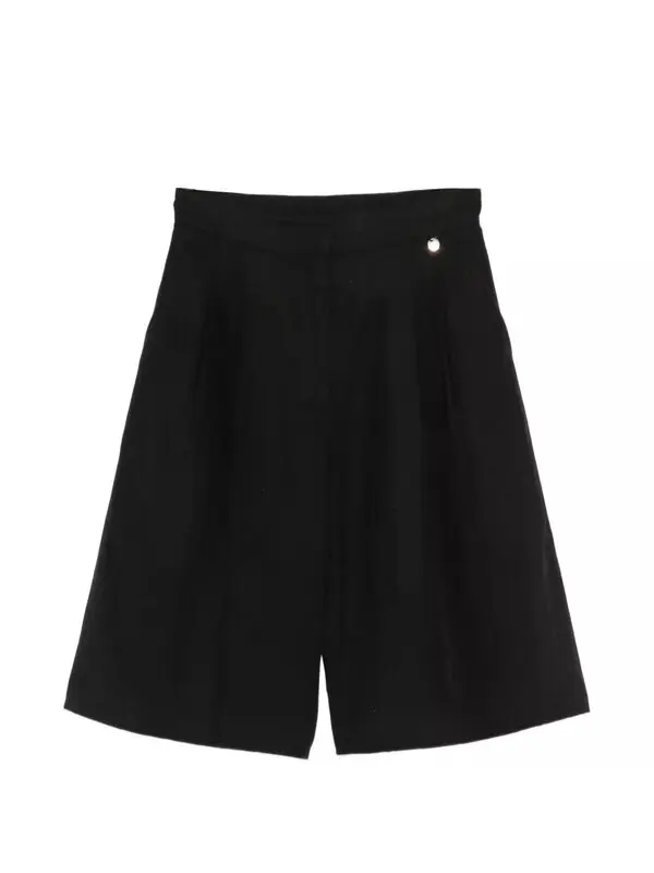 Liu Jo Logo Button Detail Shorts - Black