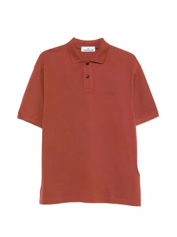 Stone Island Button Polo Shirt - Red