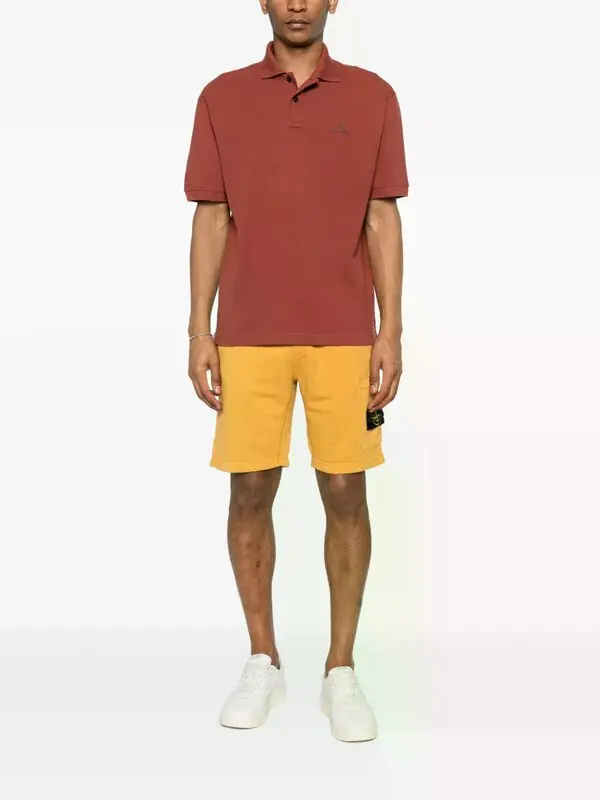 Stone Island Button Polo Shirt - Red