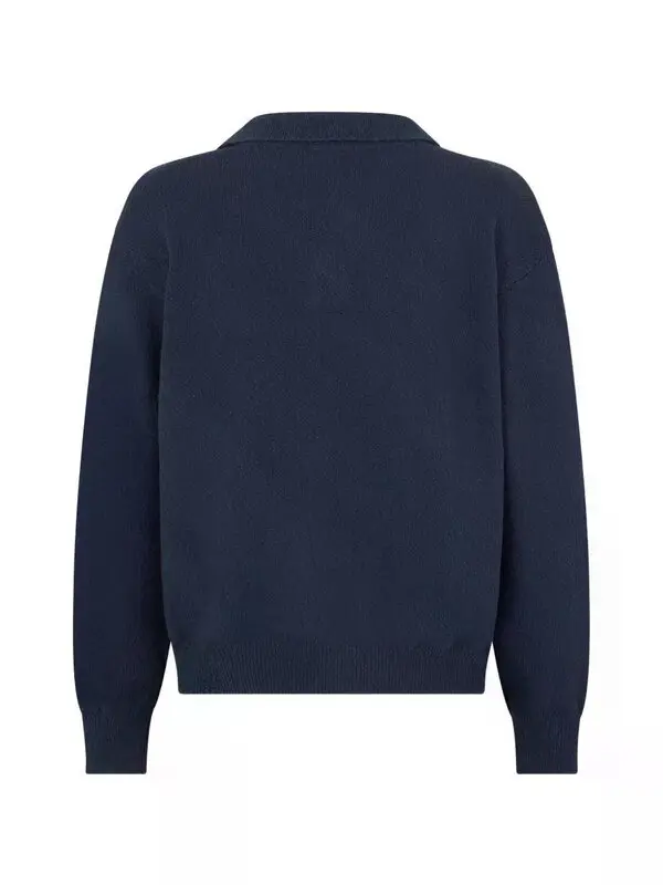 ROBERTO COLLINA Polo-collar Sweater - Blue