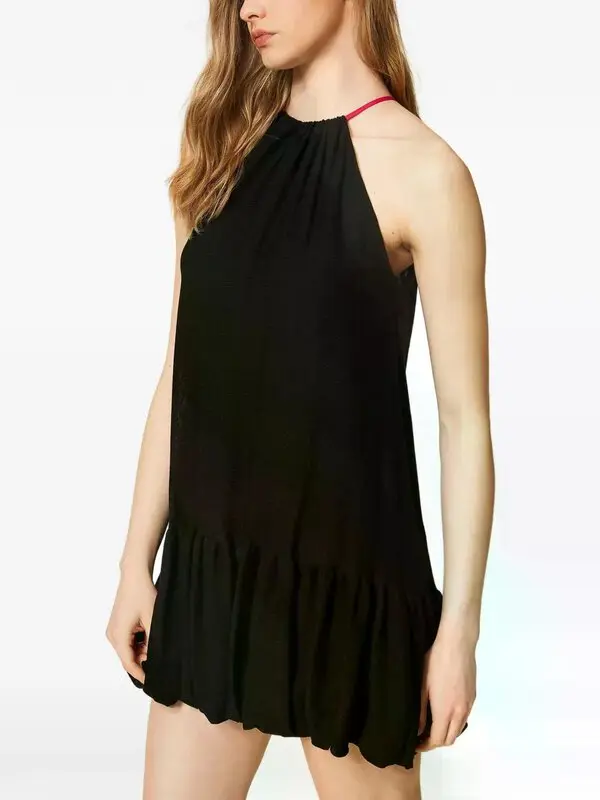 TWINSET Halterneck Ruffled Mini Dress