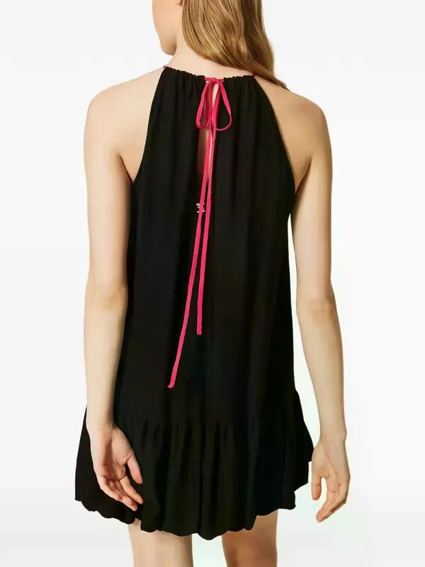 TWINSET Halterneck Ruffled Mini Dress