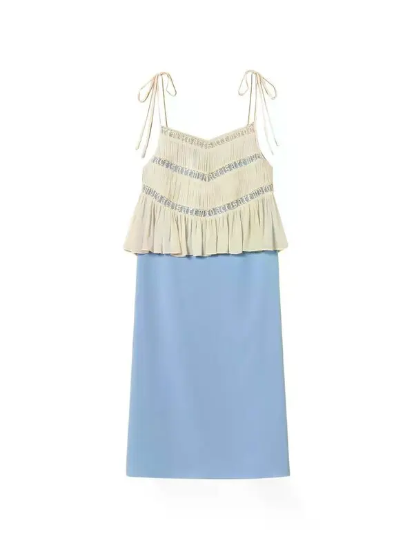 TWINSET Lace-trim Midi Dress