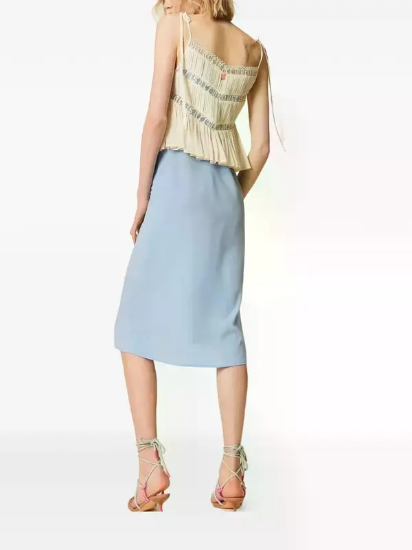 TWINSET Lace-trim Midi Dress