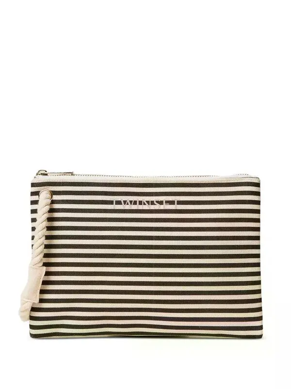 TWINSET Striped Purse - Black