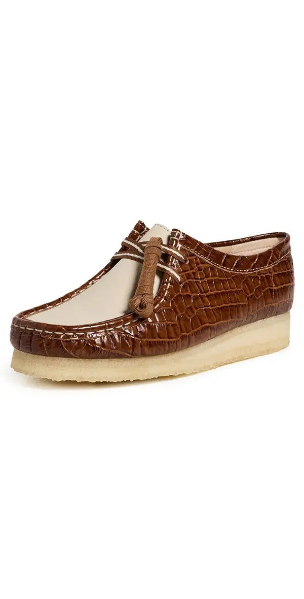 Clarks Wallabee Flats - Tan Interest