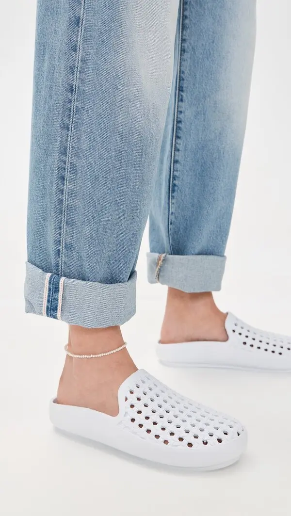 Freedom Moses Kieff Woven Mules - White