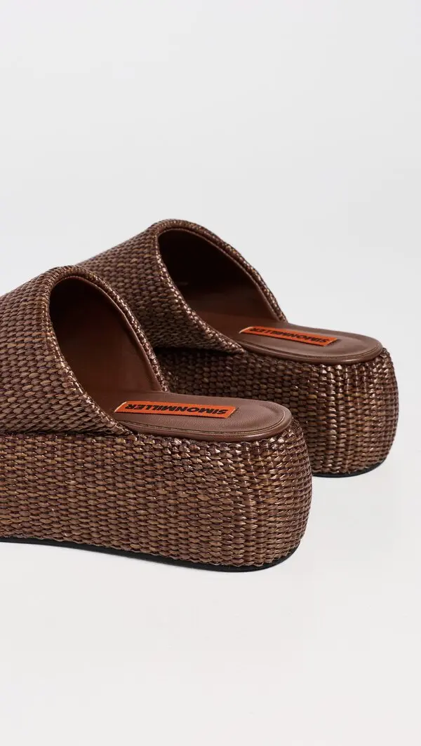 SIMONMILLER Raffia Cloudy Platform Sandals - Chocolate