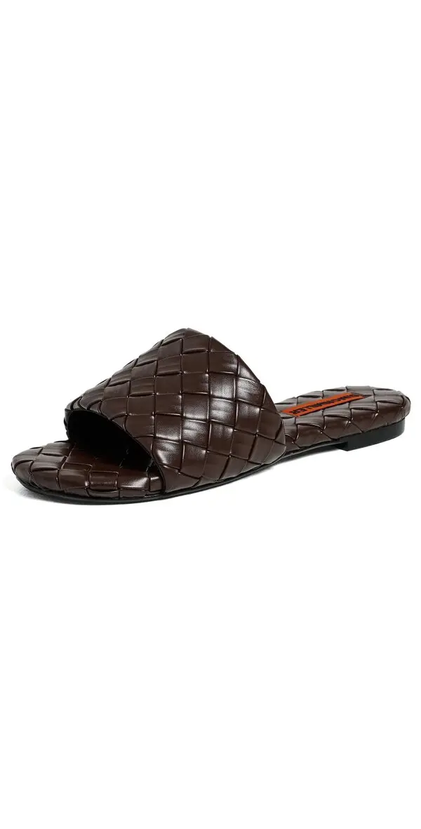 SIMONMILLER Woven Salerno Sandals - Chocolate