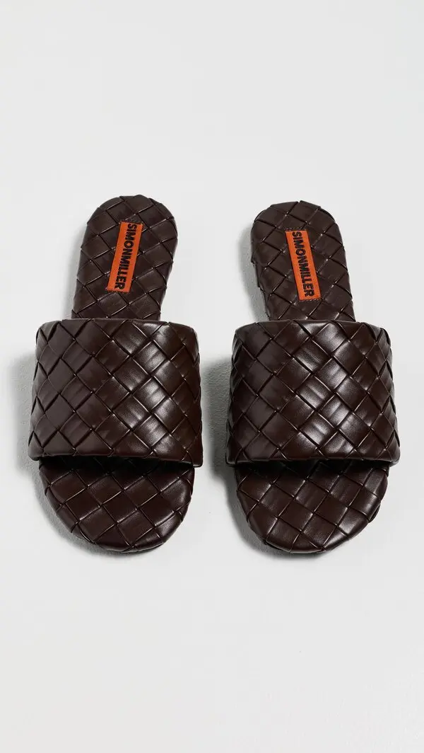 SIMONMILLER Woven Salerno Sandals - Chocolate
