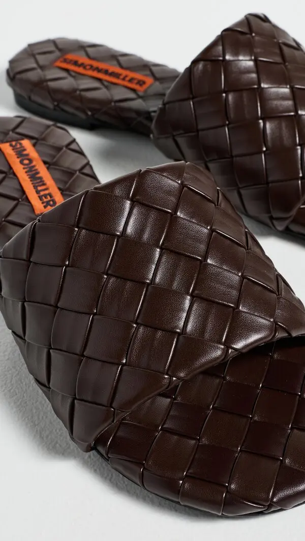 SIMONMILLER Woven Salerno Sandals - Chocolate