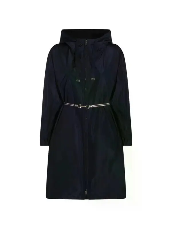 Max Mara Hooded Belted Jacket - Blue