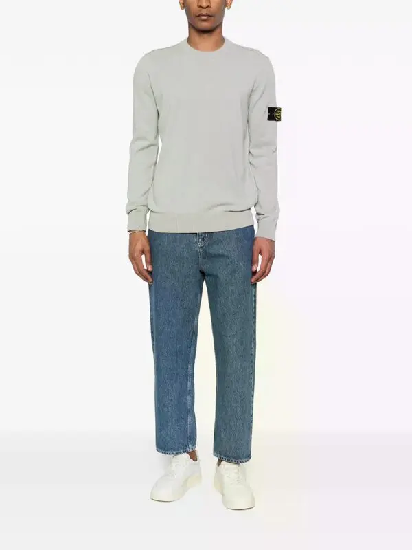 Stone Island Logo-patch Sweater - Grey