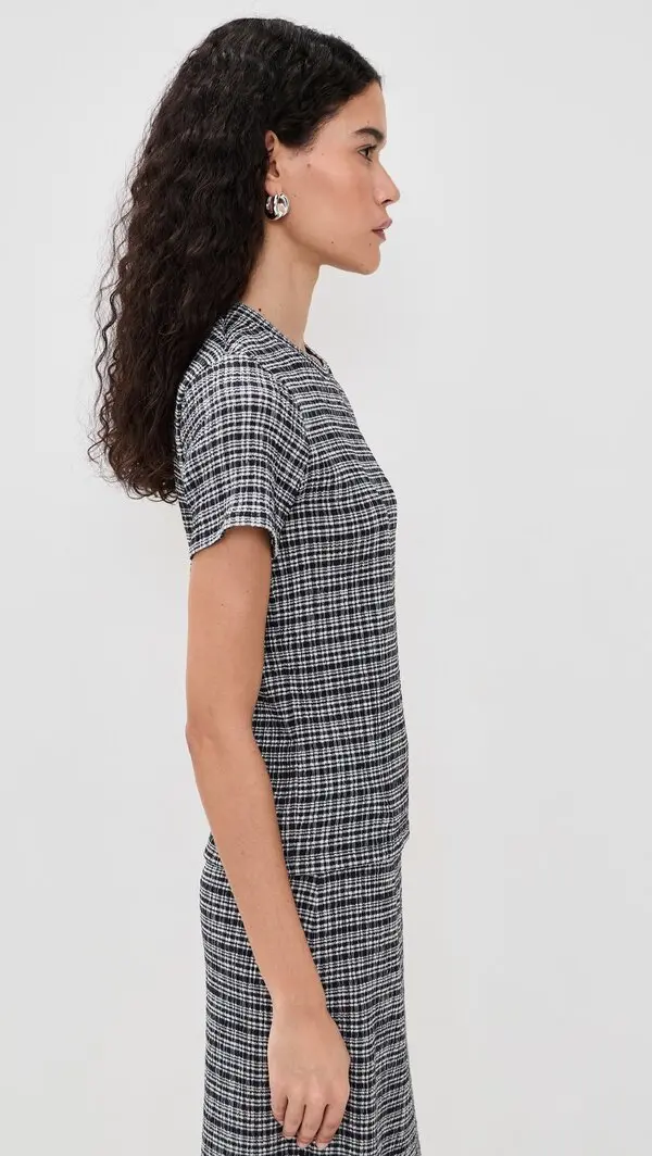 Vince Short Sleeve Crewneck Blouse