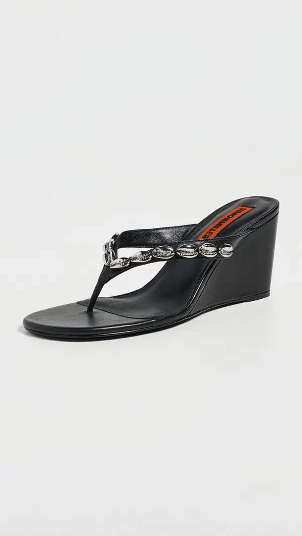 SIMONMILLER Soleil Wedges - Black/silver