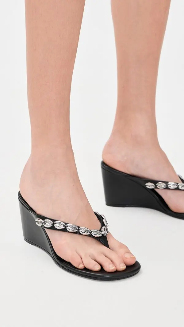 SIMONMILLER Soleil Wedges - Black/silver