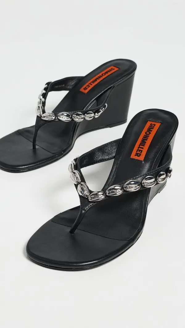 SIMONMILLER Soleil Wedges - Black/silver