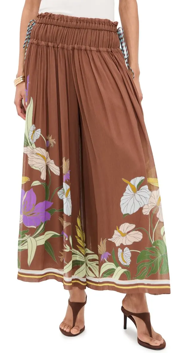 ALEMAIS Alfie Ruched Pants - Chocolate