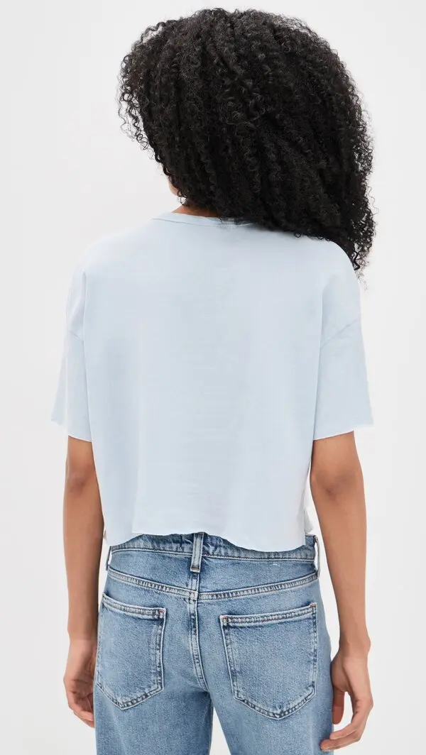 JAMES PERSE Cropped Relaxed Fit Pocket Tee