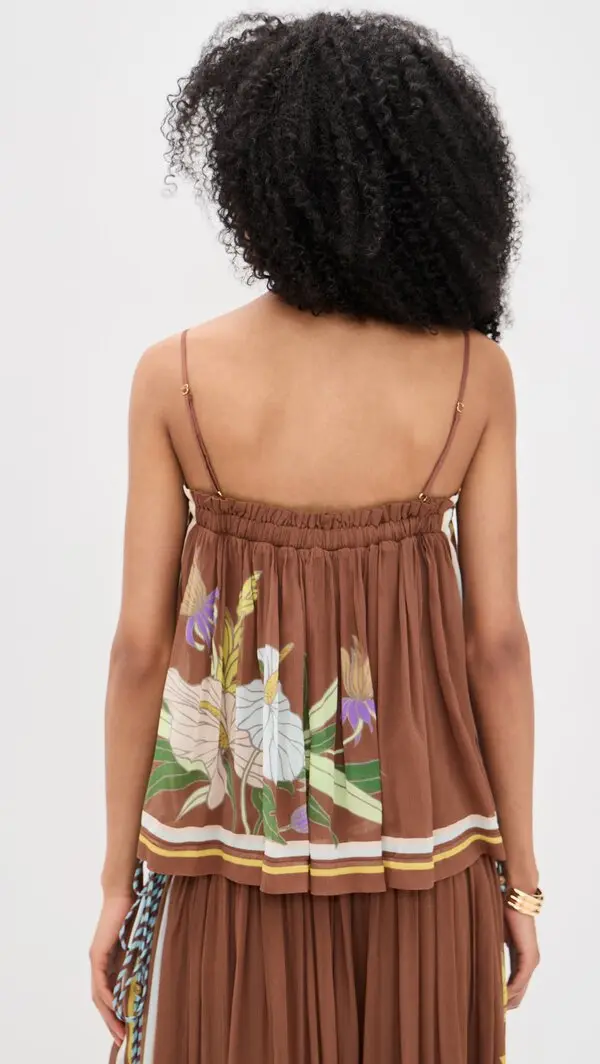 ALEMAIS Alfie Ruched Floral Print Top