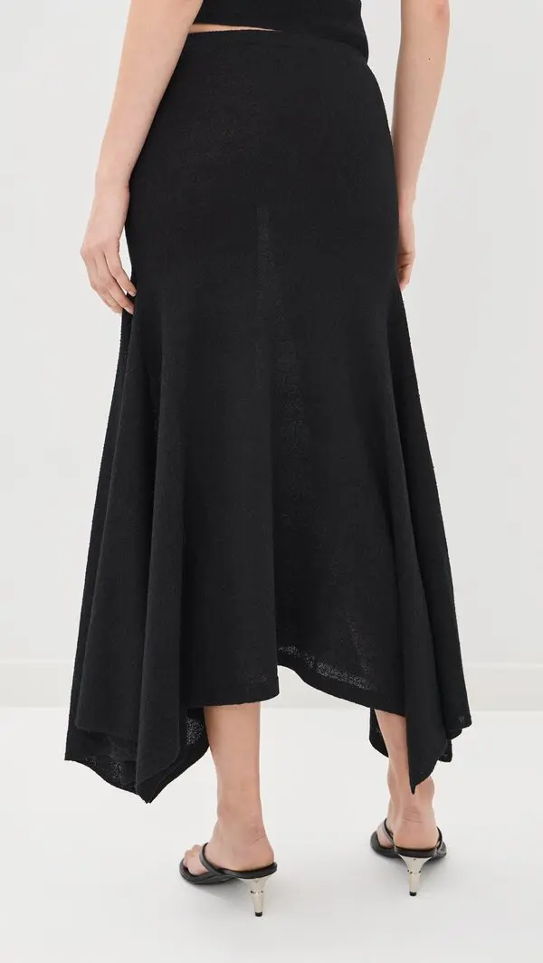 Co Pleated Flare Hem Knit Skirt