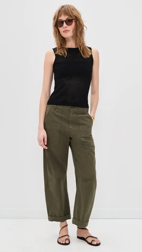 Joe's Jeans Crochet Boat Neck Tank - Black