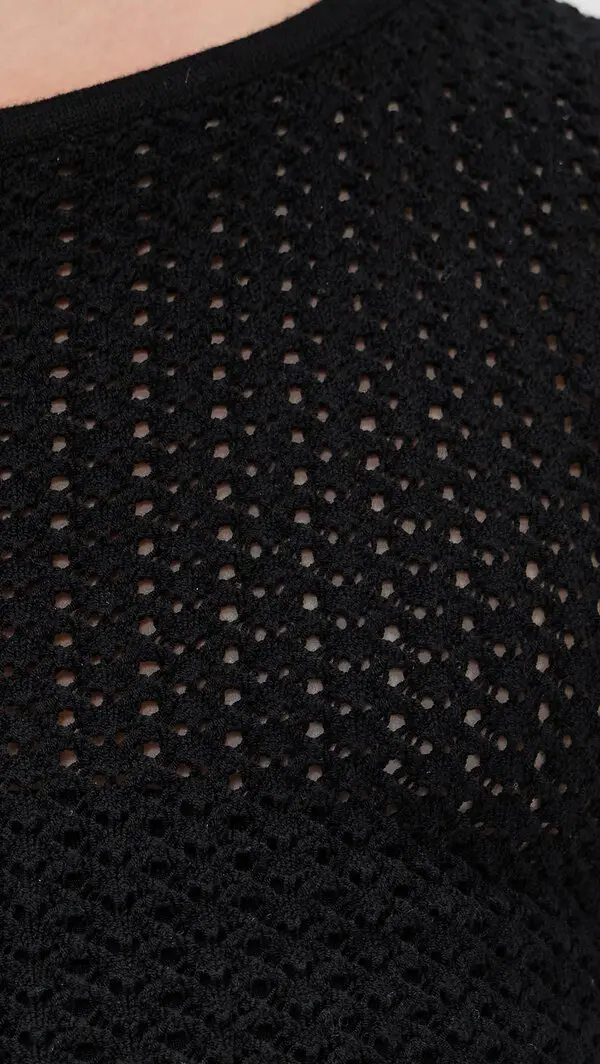 Joe's Jeans Crochet Boat Neck Tank - Black