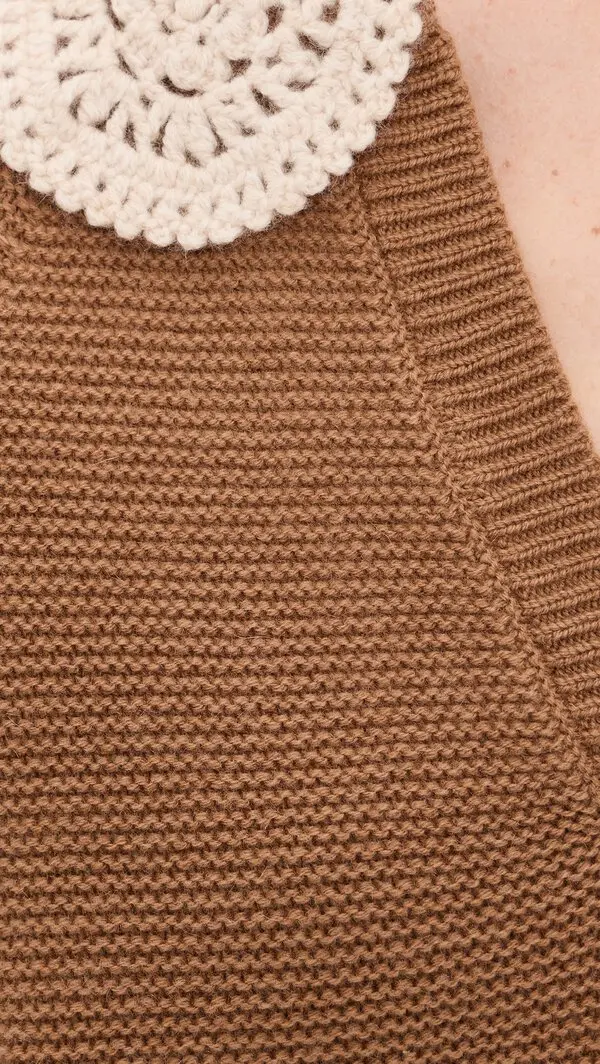 MAREA Crochet Collar Wool-cashmere Blend Sweater