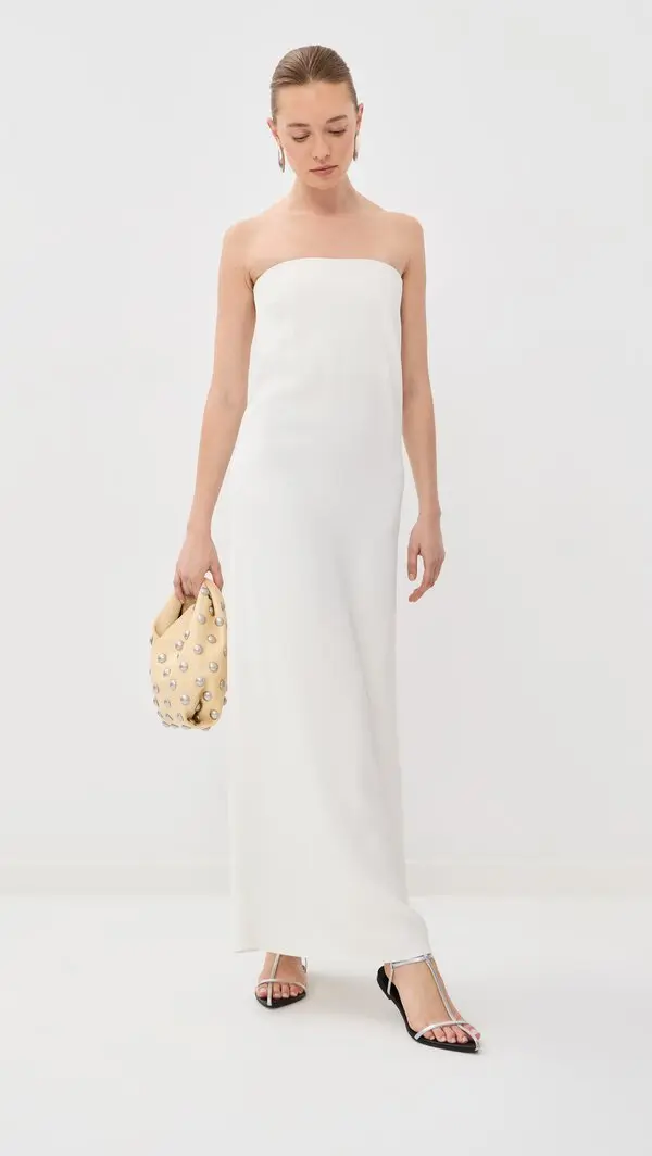 Co Strapless Maxi Dress - Ivory