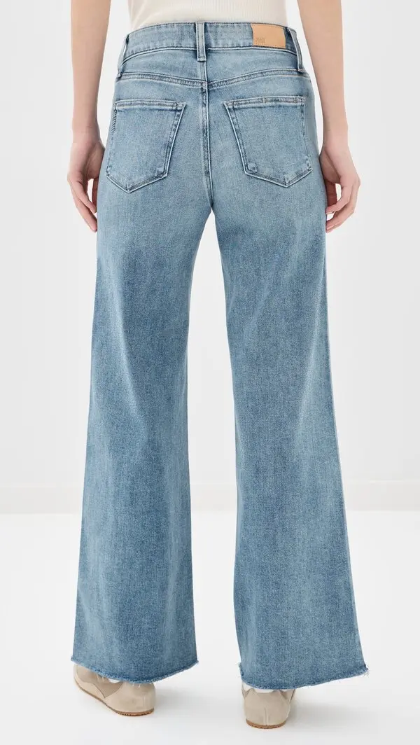Paige Anessa Jeans With Twisted Outseam Panel And Raw Hem - Explorer