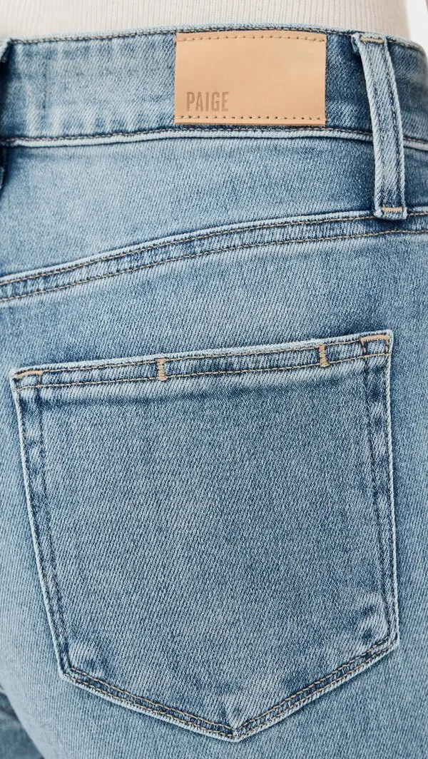 Paige Anessa Jeans With Twisted Outseam Panel And Raw Hem - Explorer