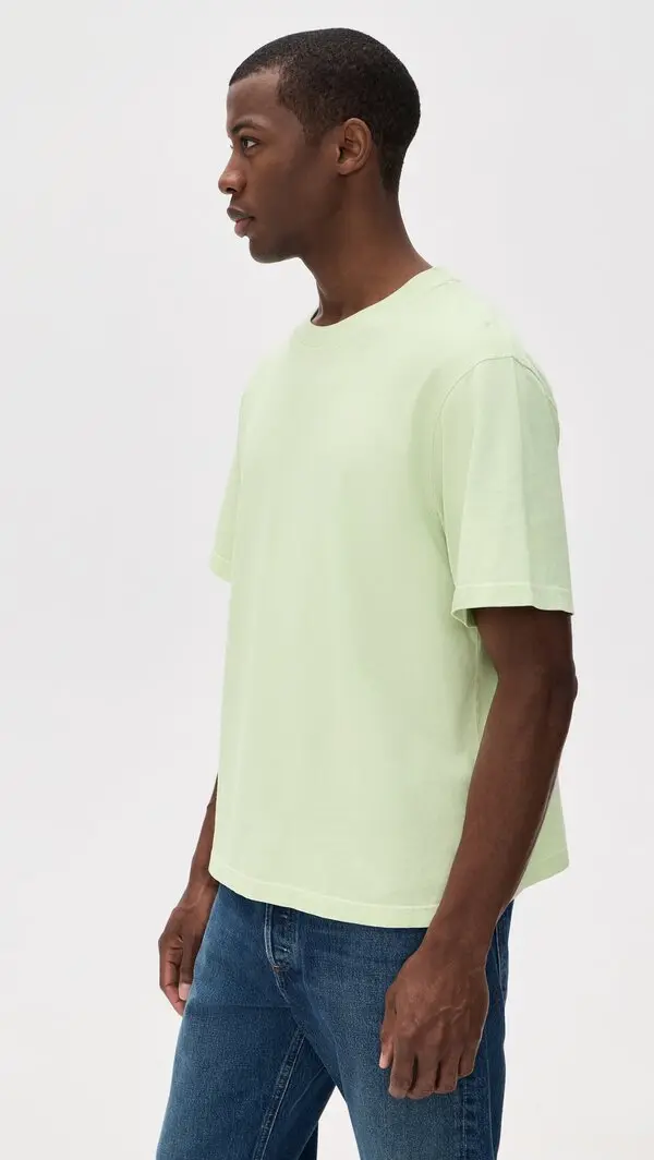 AGOLDE Asha Mock Neck Tee - Mint Cream