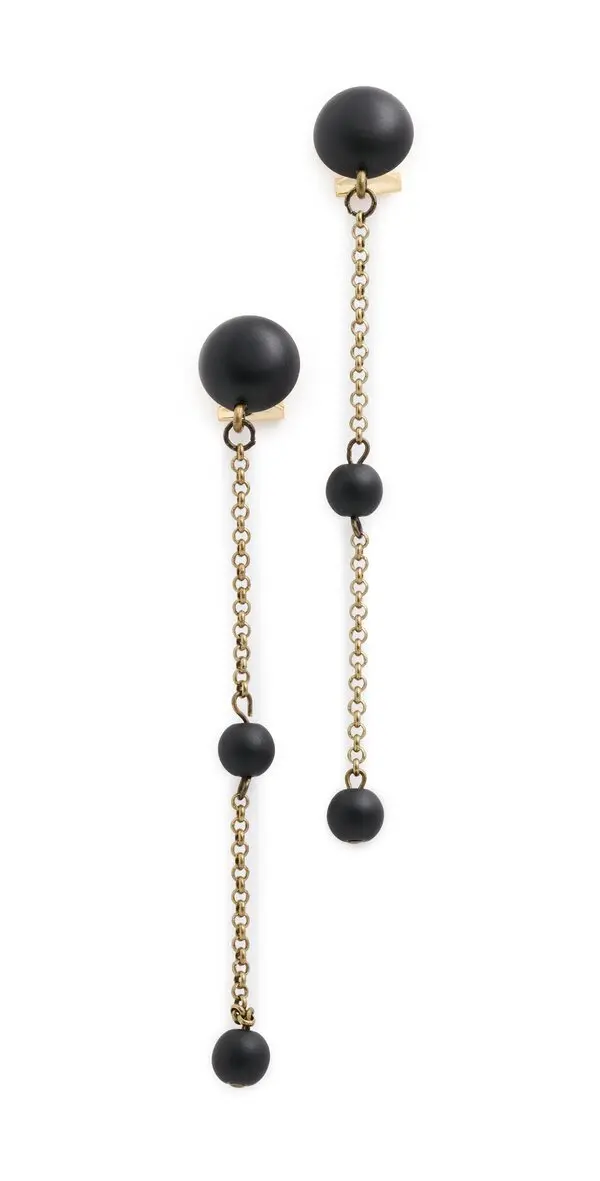 Rachel Comey Morse Dangle Earrings - Matte Black