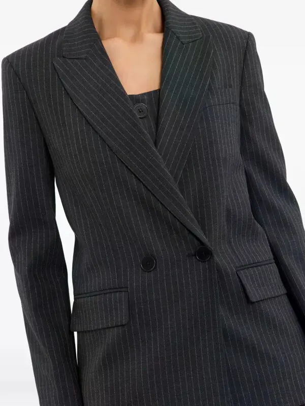 Rebecca Vallance Harri Pinstripe Double-breasted Blazer